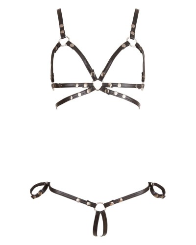 Ensemble Bondage Soutien-Gorge et String Nus - Cottelli Collection